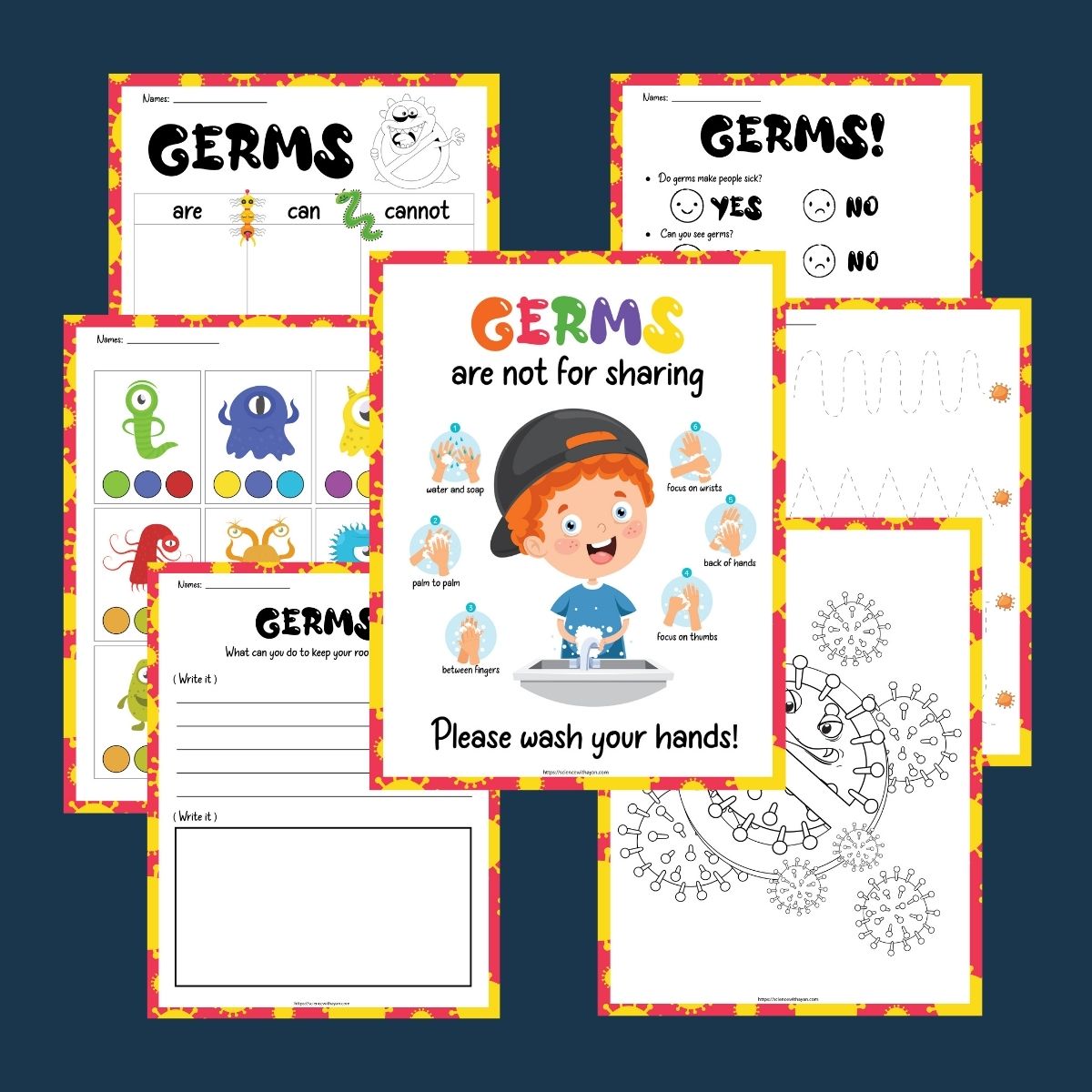 Germ Activity for Kids | Free Printable | Science with Ayan